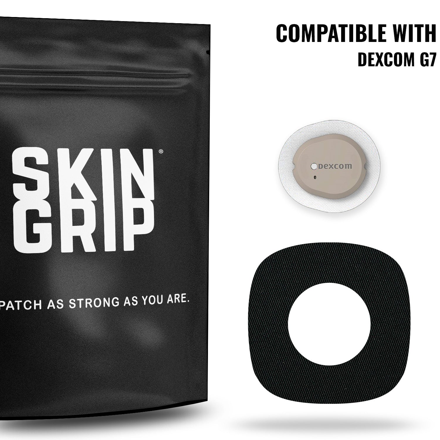 Skin Grip Original - Dexcom G7 Adhesive Patches (With Cutout)
